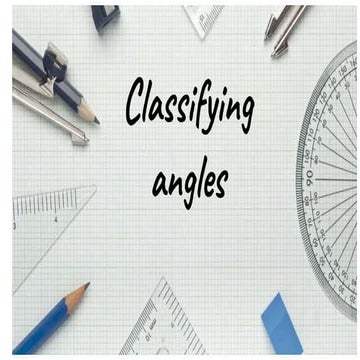 Classifying angles for grade - 5 students | PPT