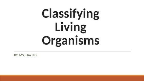 Characteristics and classification of living organisms igcse o level ...