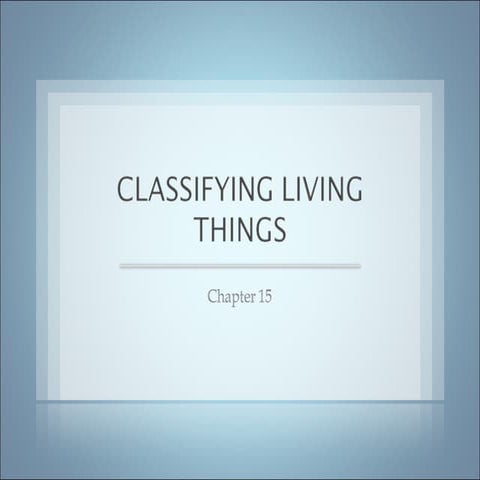 Classification of living things | PPT