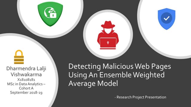 Classifying Malicious Websites Using An Ensemble Weighted Features Ppt
