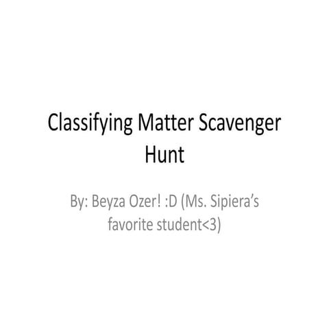 Matter Scavenger Hunt | PPTX