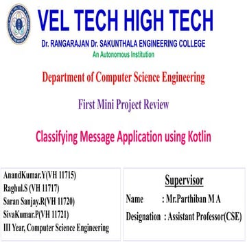 classifying message application usng kotlin.ppt | Computer Software and Applications | Computing