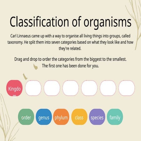 Classifying Organisms Digital and Printable Taxonomy Worksheet .pptx