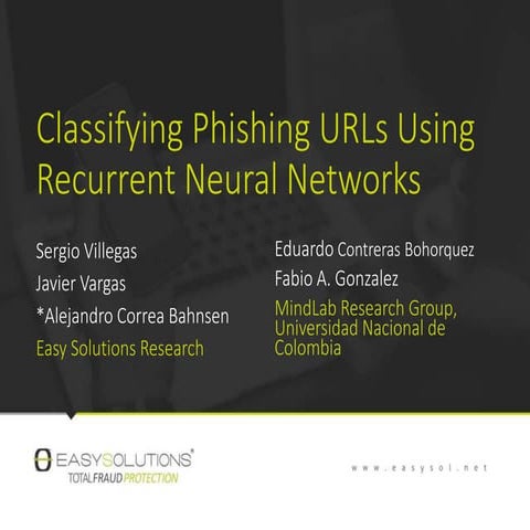 Classifying Phishing Urls Using Recurrent Neural Networks Ppt 4312