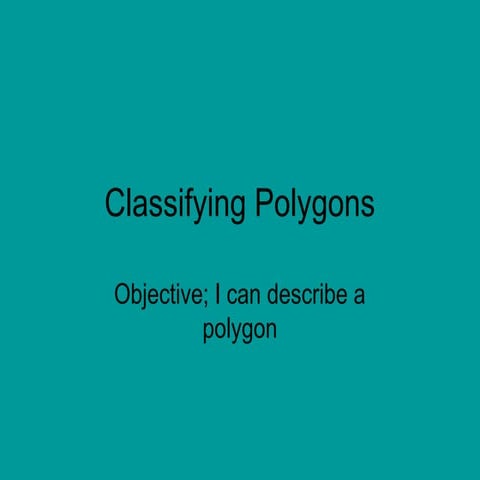 Classifying polygons | PPT