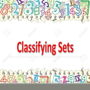 Classifying sets | PPTX
