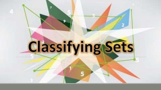 Classifying sets | PPT