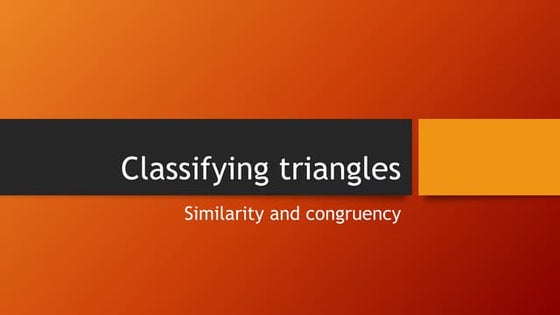 TRIANGLES AND ITS TYPES | PPT