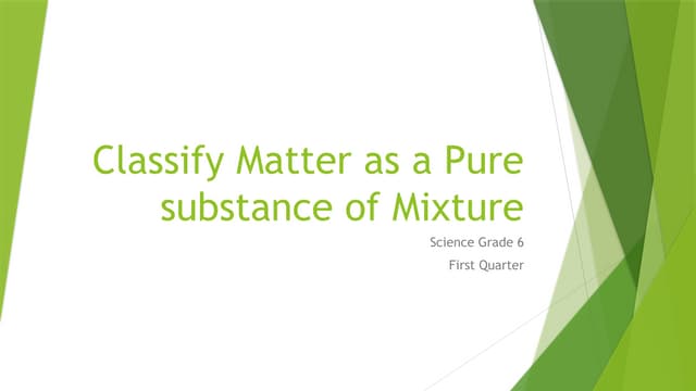 Mixtures- Science Grade 6 | PPTX
