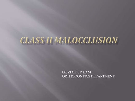 Class ii malocclusion | PPT