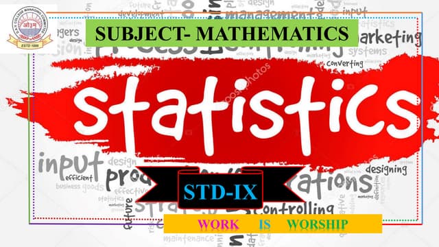 Statistics Class 9 | PPTX