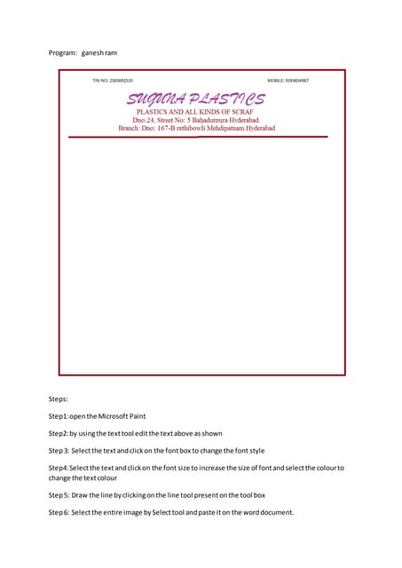 Ms paint tutorial | PPTX