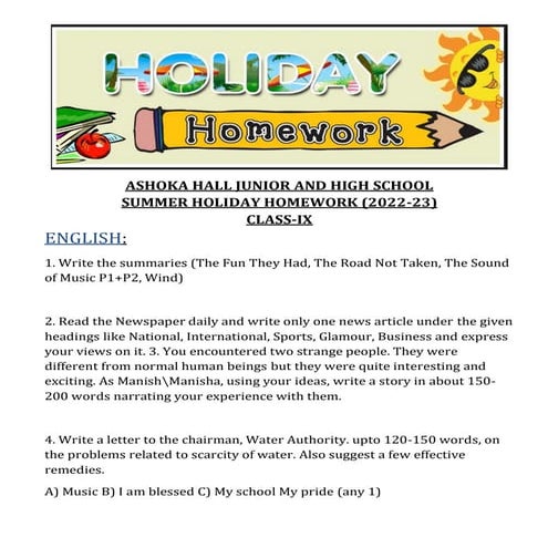 Class IX summer holiday home work.pdf