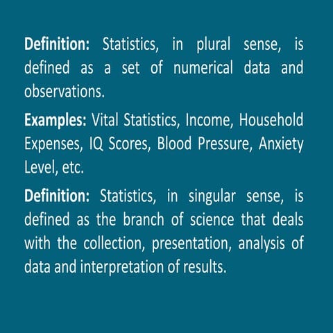 Class Lecture Notes 1 Statistics For Research Ppt