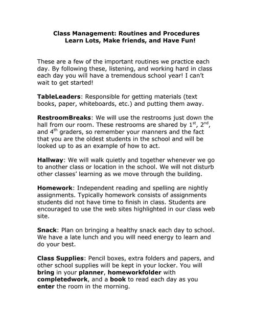 Class management | PDF