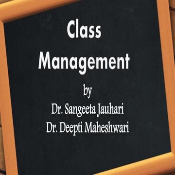Class management | PPT
