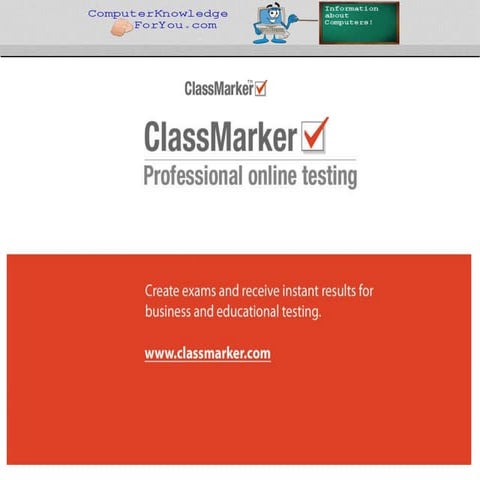 Classmarker presentation | PPT