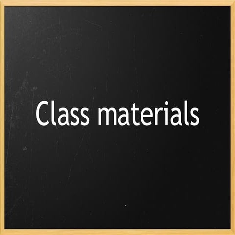Class Materials | PPT