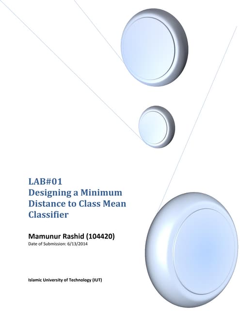 Pattern Recognition Class Mean Classifier Pdf