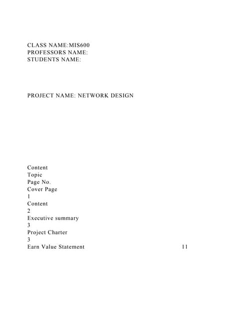 Design Scenario Network Analysis & Design | DOCX