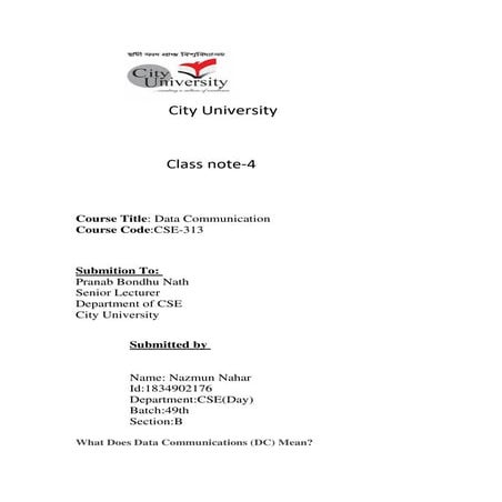 Class Note 04 | PDF