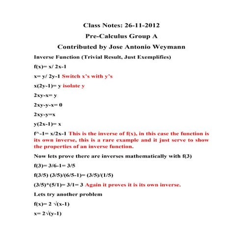 Class Notes | Pdf