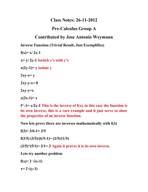 Class Notes | Pdf