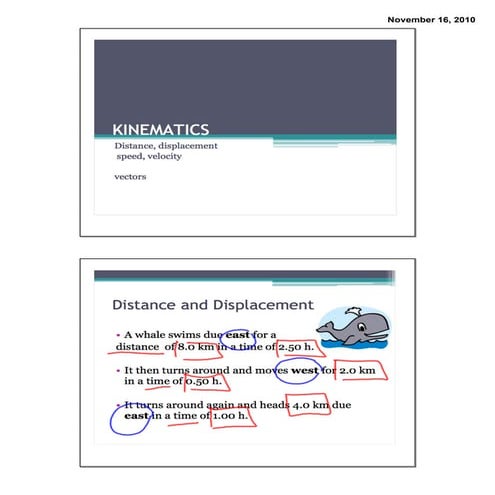 Kinematics review answers | PDF