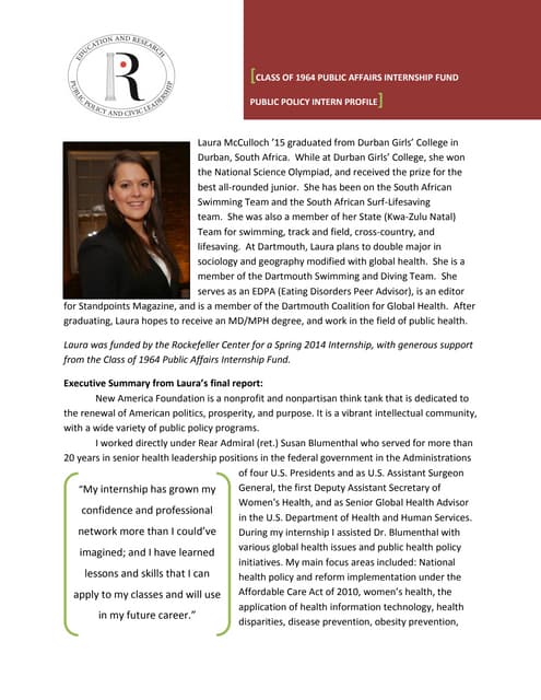 Sample Student Bio | PDF