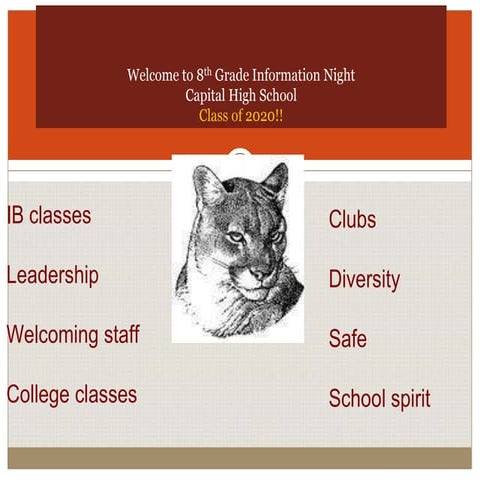 Class of 2020 8th Parent Presentation | PPTX | Secondary Education ...