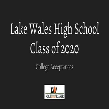 LWHS Class of 202 Post Secondary Plans | PPT