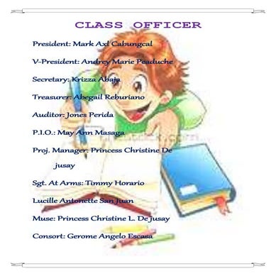 Class officer | DOCX