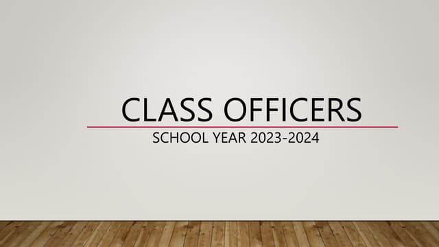 Class Officerspptx
