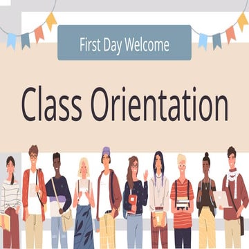 Class Orientation Back to School Educational Presentation in a Simple ...