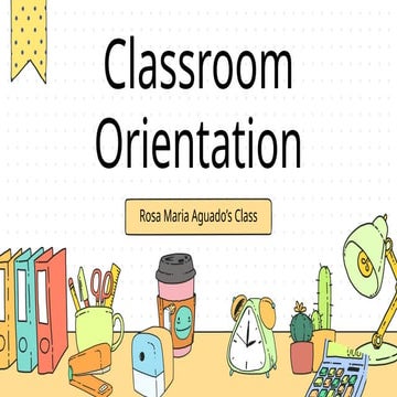 Class Orientation Educational Presentation in White, Yellow, And Pink ...