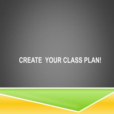 Class plan | PPTX