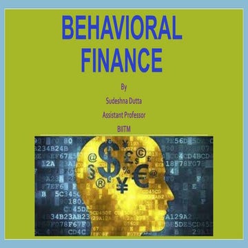 class PPT.pptx on the topic of behavioral finance | PPTX