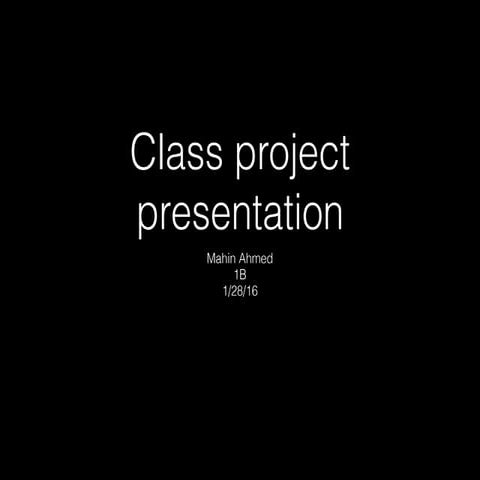 Class presentation | PPT