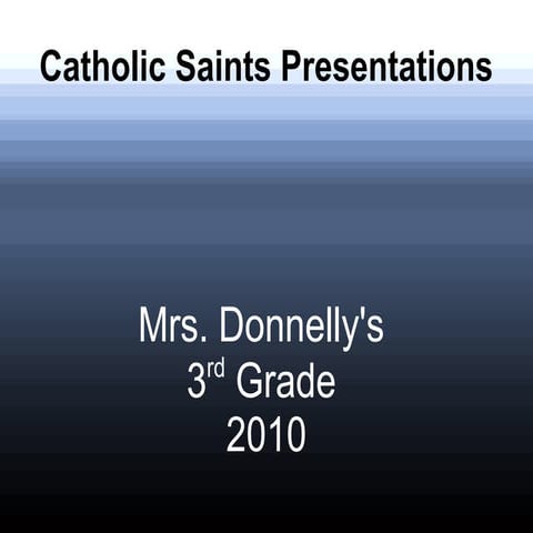 Saints | PPT