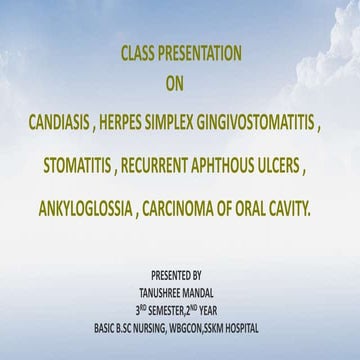 Stomatitis (AHN) | PPTX