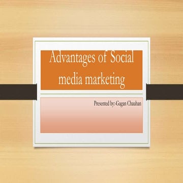 Class presentation on social media marketing | PPT