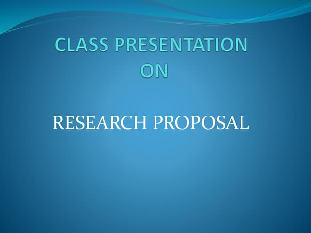 Steps of Writing a Research Proposal | PPTX