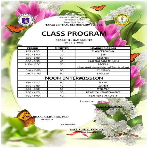 CLASS PROGRAM 2019nskdveksnxbdnxnxnnx.docx | Professional School ...