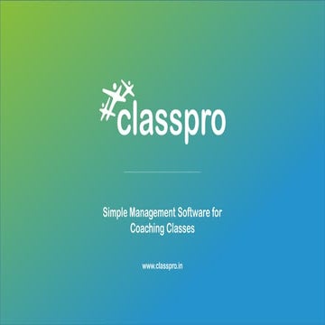 Classpro | PDF