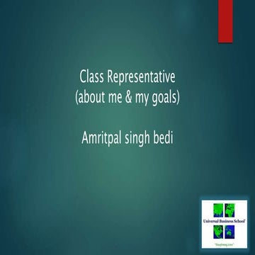 Class representative- a short description about me | PPTX