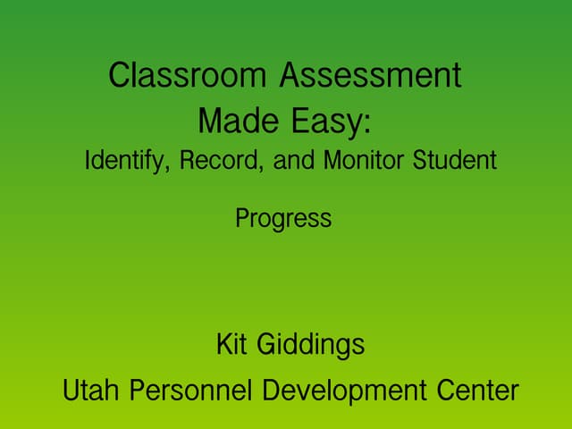 Classroom assessment techniques | PPTX