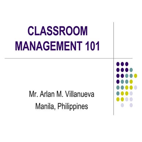 Classroom Management 101 | PPT
