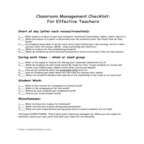 Classroom management | PDF