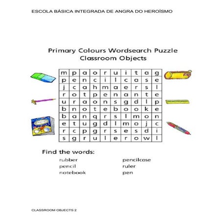 Classroom Objects 2 | PDF