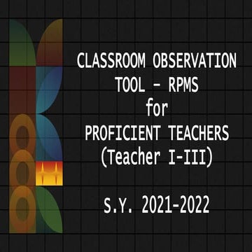 CLASSROOM-OBSERVATION-TOOL-RPMS-for-PROFICIENT-TEACHERSTeacher-I-III-S ...
